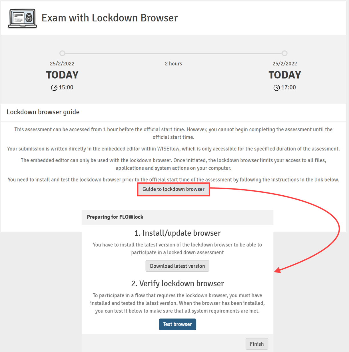 WISEflow Lockdown Browser - Installation and Testing