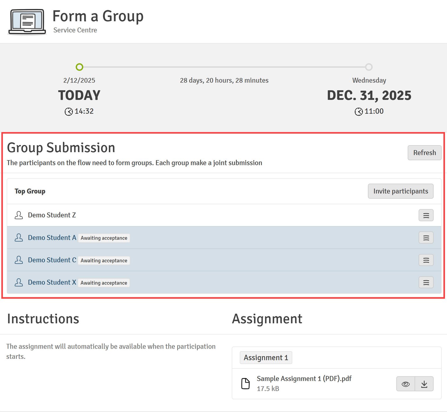 Form a Group and Submit a Group Paper