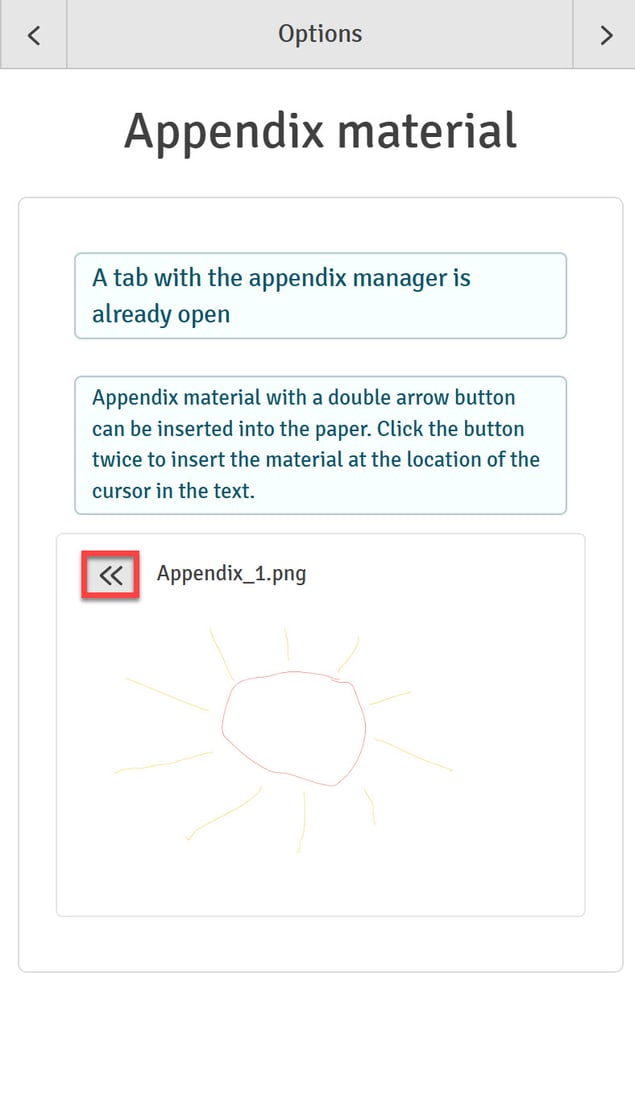 Using the Appendix Manager